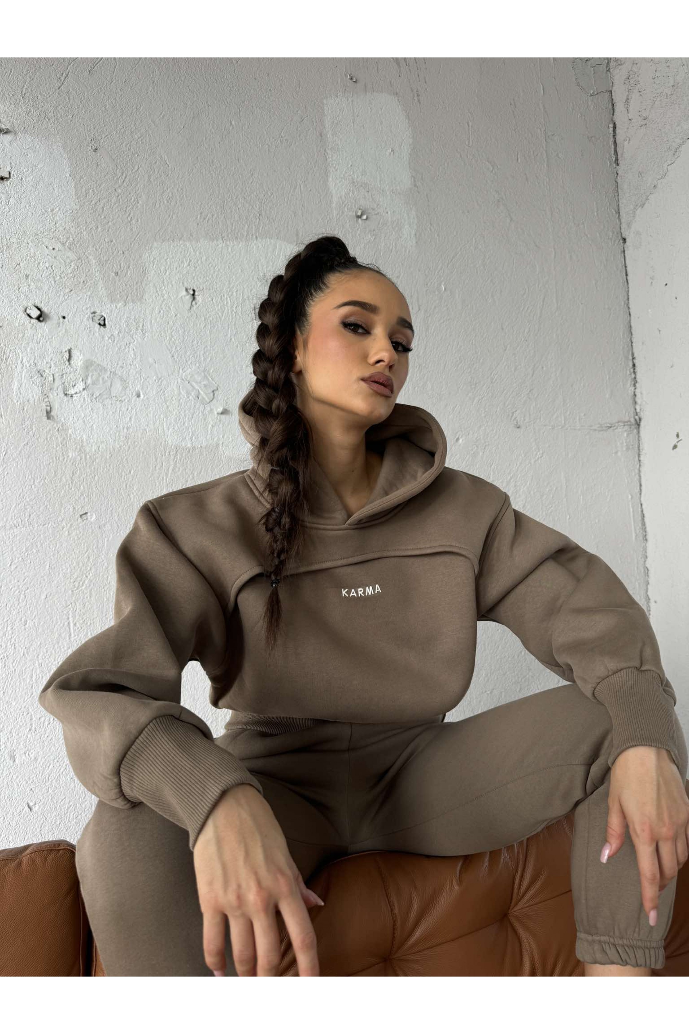 Сет KARMA Dark Cashmere – Елегантен ватиран комплект с качулка | KARMA ...